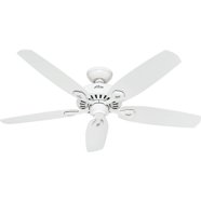 Hunter Fan 42" Crest field Matte Silver Low Profile Ceiling Fan with ...