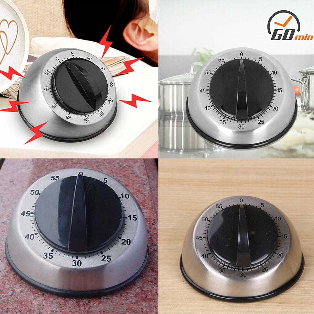 US 1-2 Pc Long Ring Bell Alarm Loud 60-Minute Kitchen Cooking Wind Up ...