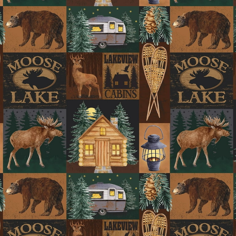 Moose Print Fabric