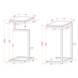 Furniture of America Parata Contemporary C-Shape Steel Nesting Tables ...