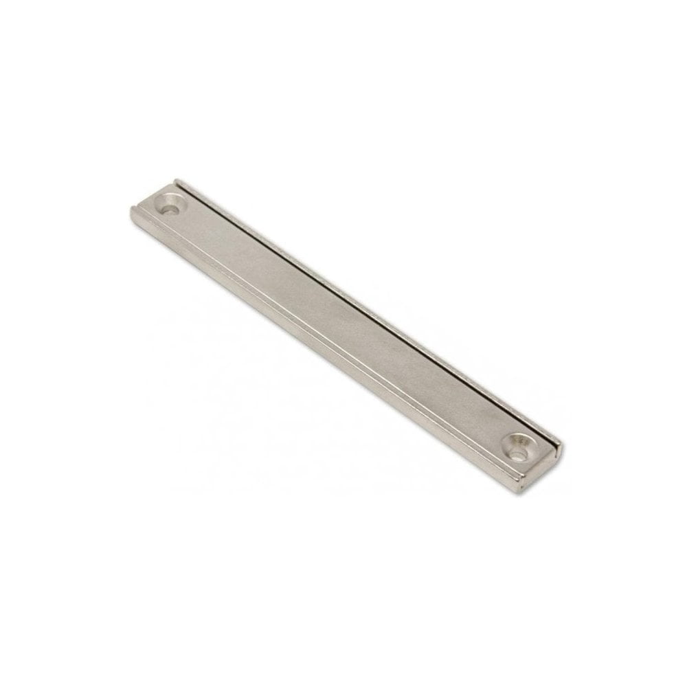 Neodymium Countersunk Channel Magnet - 100mm x 13.5mm x 5mm thick with ...