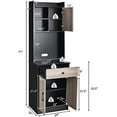 Kitchen Pantry Cabinet 71\u201D Tall Buffet Hutch Cabinet with ...