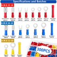 Insulated Wire Electrical Connectors Assortment Kit with Ring, Spade ...