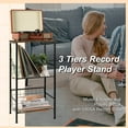 3-Tier Record Player Stand with Storage Basket - Walmart.com