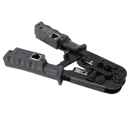 Crimp Cable Test Tool, 4P 6P 8P Non Burrs Ratcheting Modular Data Cable ...