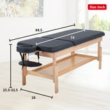 FDW Stationary Massage Table, 74'' Long 28'' Wide, Adjustable, Memory ...
