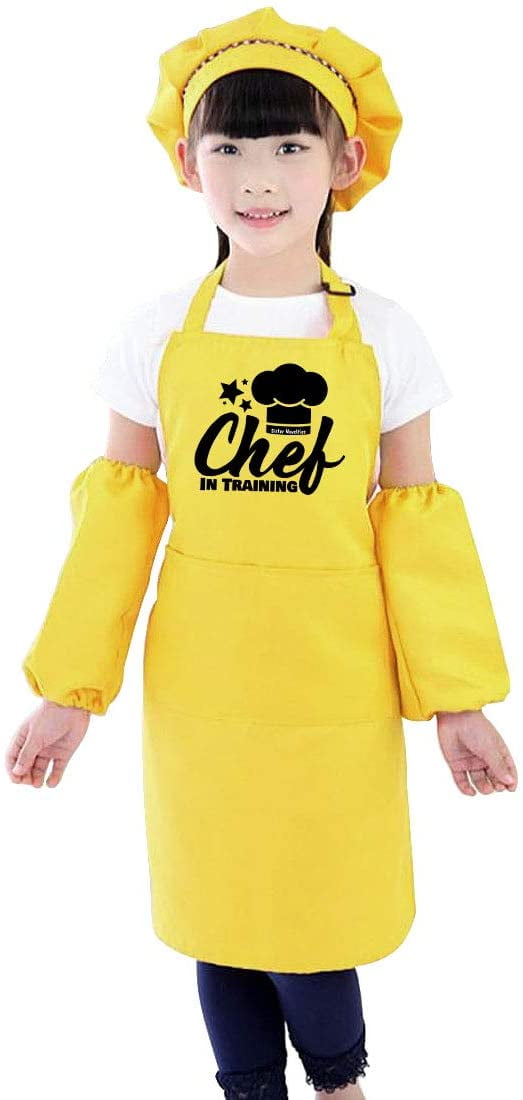 Kids Aprons for Cooking and Baking - 4 Piece Set, Kids Aprons for ...