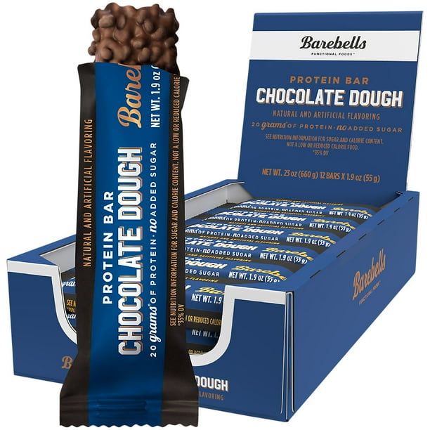 Barebells Protein Bars Chocolate Dough - 12 Count, 1.9oz Bars - Protein ...