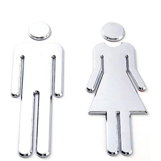 Wc Signs Male Female Toilet Male Female Signs Wc Pictogram Door Plate 2 ...
