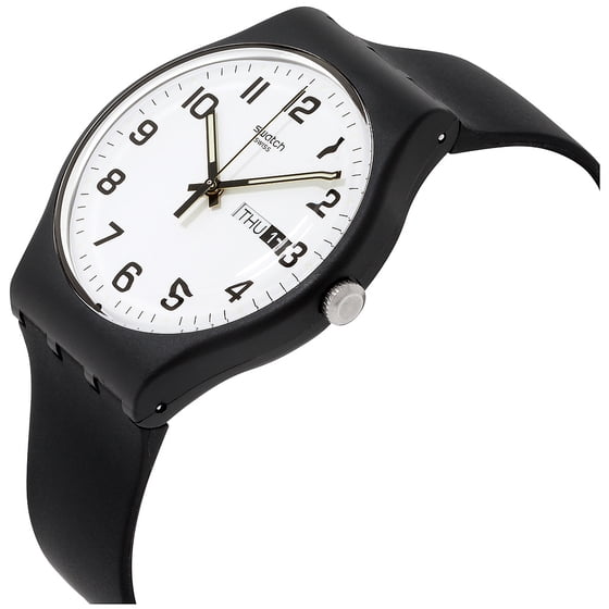 Swatch - Swatch Originals Twice Again White Dial Silicone Strap Unisex ...