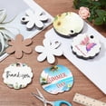 18Pcs 3 Styles MDF Wood Pendants Mixed Shapes 81x72~82x3mm Hole: 10~10 ...