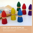 16 Pcs Wooden Puppet Kids Gift DIY Unfinished Peg Dolls Craft People ...