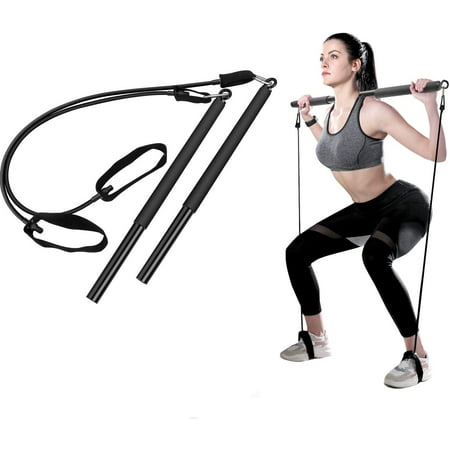 Pilates Bar Stretch Rope Gym Home Yoga Exercise Rope Lightweight ...