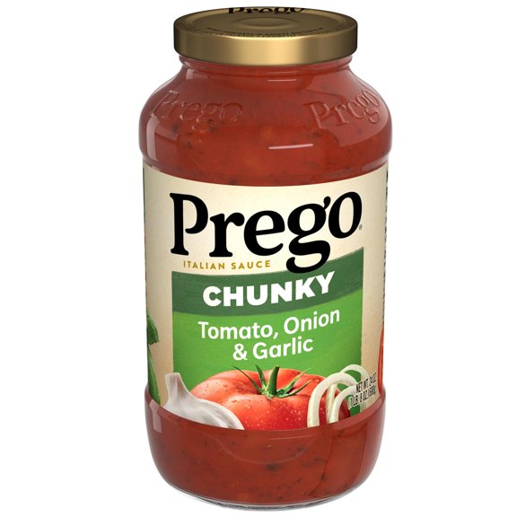 Prego Pasta Sauce, Garden Harvest Chunky Tomato Sauce with Zucchini ...