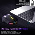 Wireless Gaming Mouse Rechargeable with Rainbow RGB Backlit,Optical ...