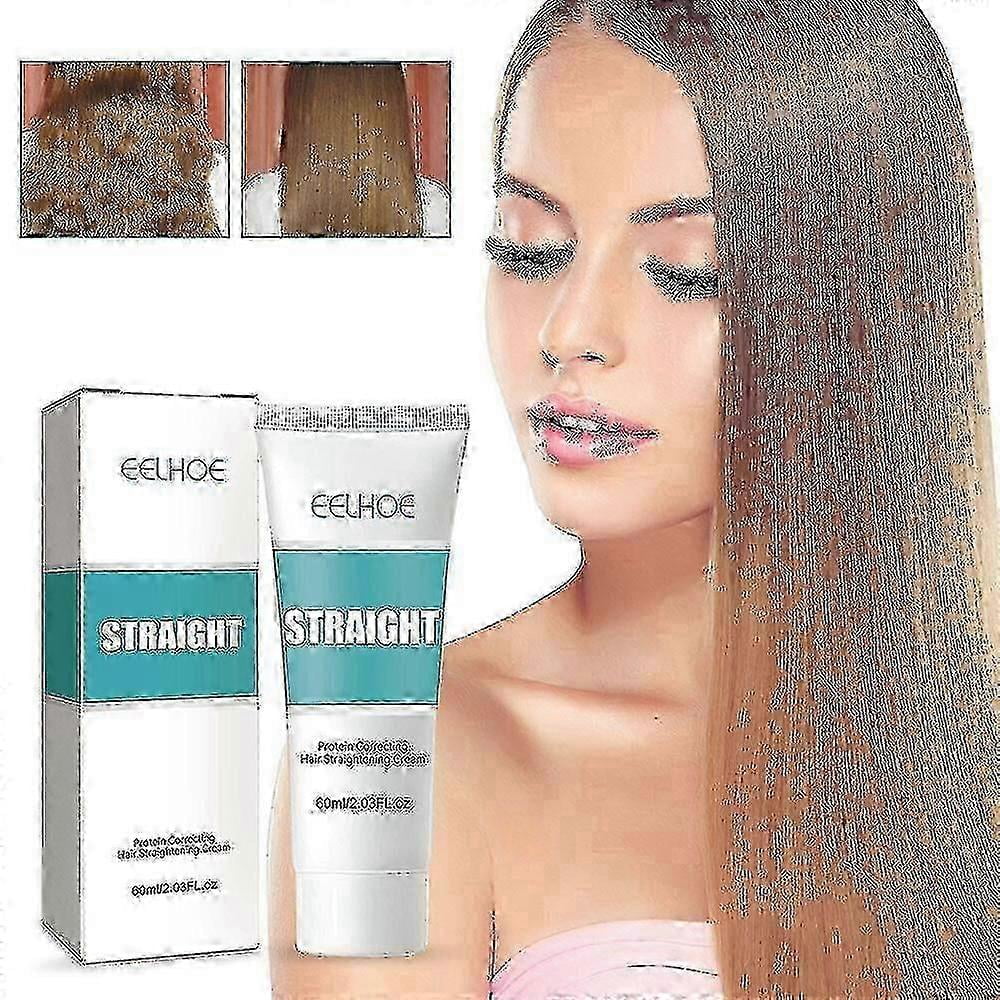 2pcs Protein Straightening Hair Cream For Smoothing Fury Splitting ...