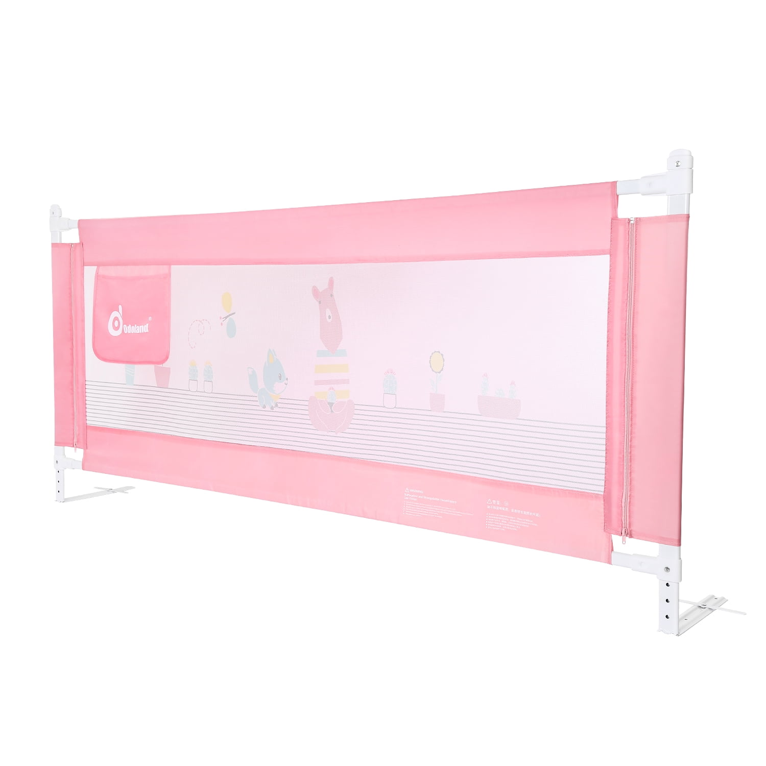 AGPTEK 70-Inch Bed Rail for Toddler, Sided Rail Guard in Pink for Twin ...