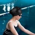TELOLY Swim Cap for Braids,Waterproof Silicone Swimming Cap,Extra Large ...
