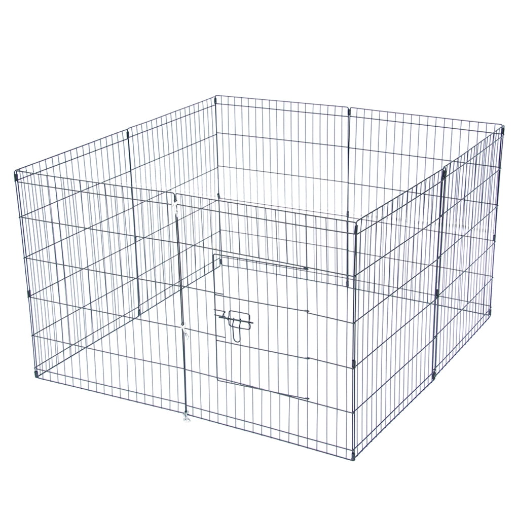 30" Tall Wire Fence Pet Folding Exercise Yard 8 Panel Metal Play Pen ...