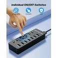 LINYAN-USB Hub, 7 Ports USB 3.0 Hub Splitter with Individual ON/Off ...