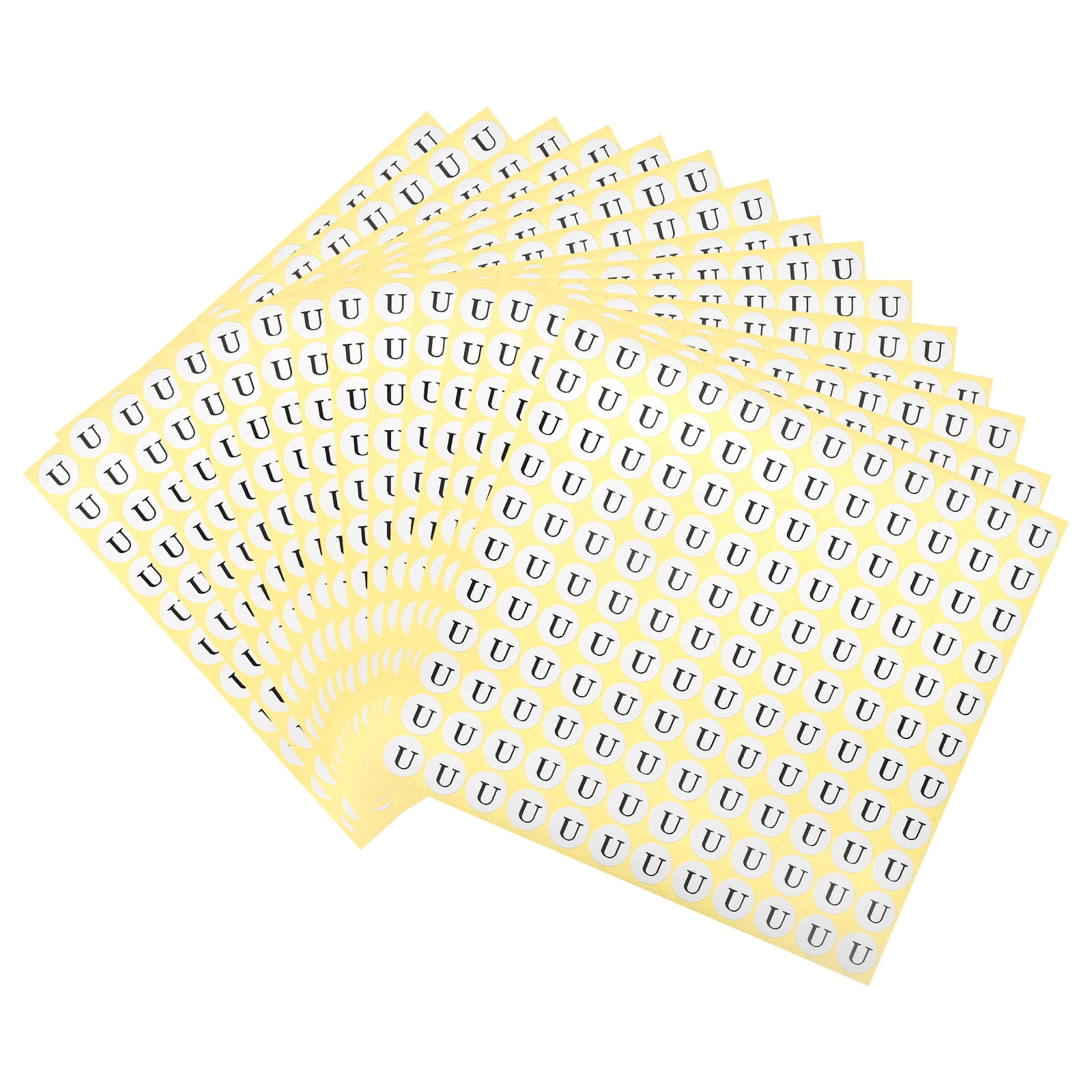 Alphabet Letter Stickers 15 Sheet 1980pcs Letter U Round Stick Letter ...