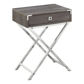 18" X 18" X 20" Black Glass & Chrome End Table - Walmart.com