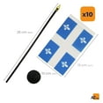 Pack of 10 Mini Quebec Table Flags - 15 x 10 cm - 10 Quebec Flags ...