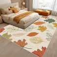 Autumn Leaf Rugs for Living Room, Boho Pattern Design Area Rug, Autumn ...