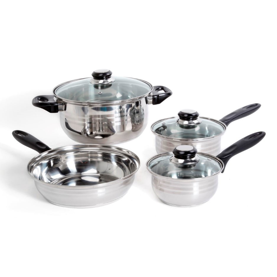 Gibson Cuisine Select 7-Piece Cookware Set, Stainless Steel - Walmart.com