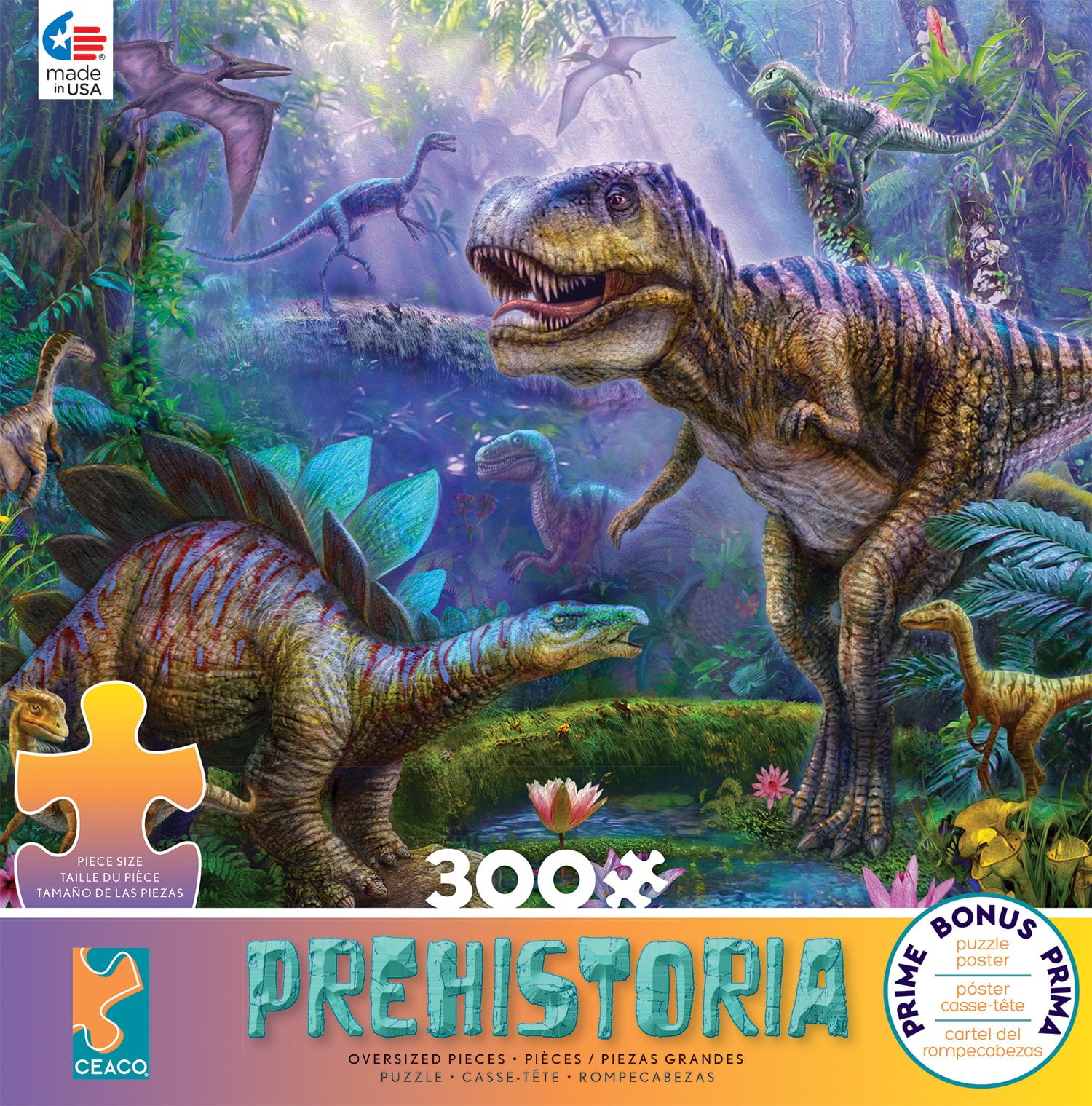 Ceaco - Prehistoria - Dino Jungle - 300 Piece Jigsaw Puzzle - Walmart ...