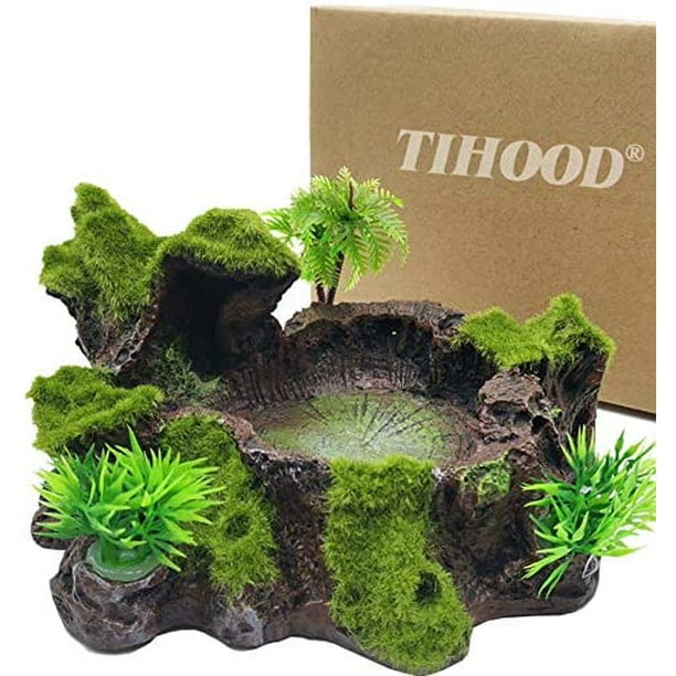 Plastic Reptile Tank Decor Resin Reptile Platform Artificial Tree Trunk ...