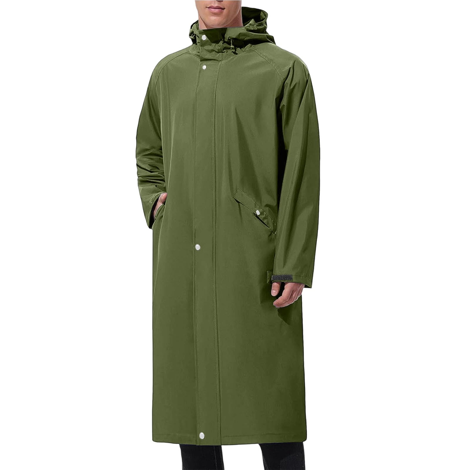 Click here for Zfhfof Mens Long Rain Jacket Windbreaker Waterproo... prices