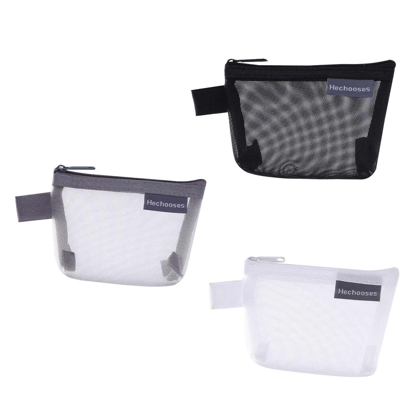 LINASHI Coin Purse Zipper Pouch, Foldable Portable Storage Nylon Mesh ...
