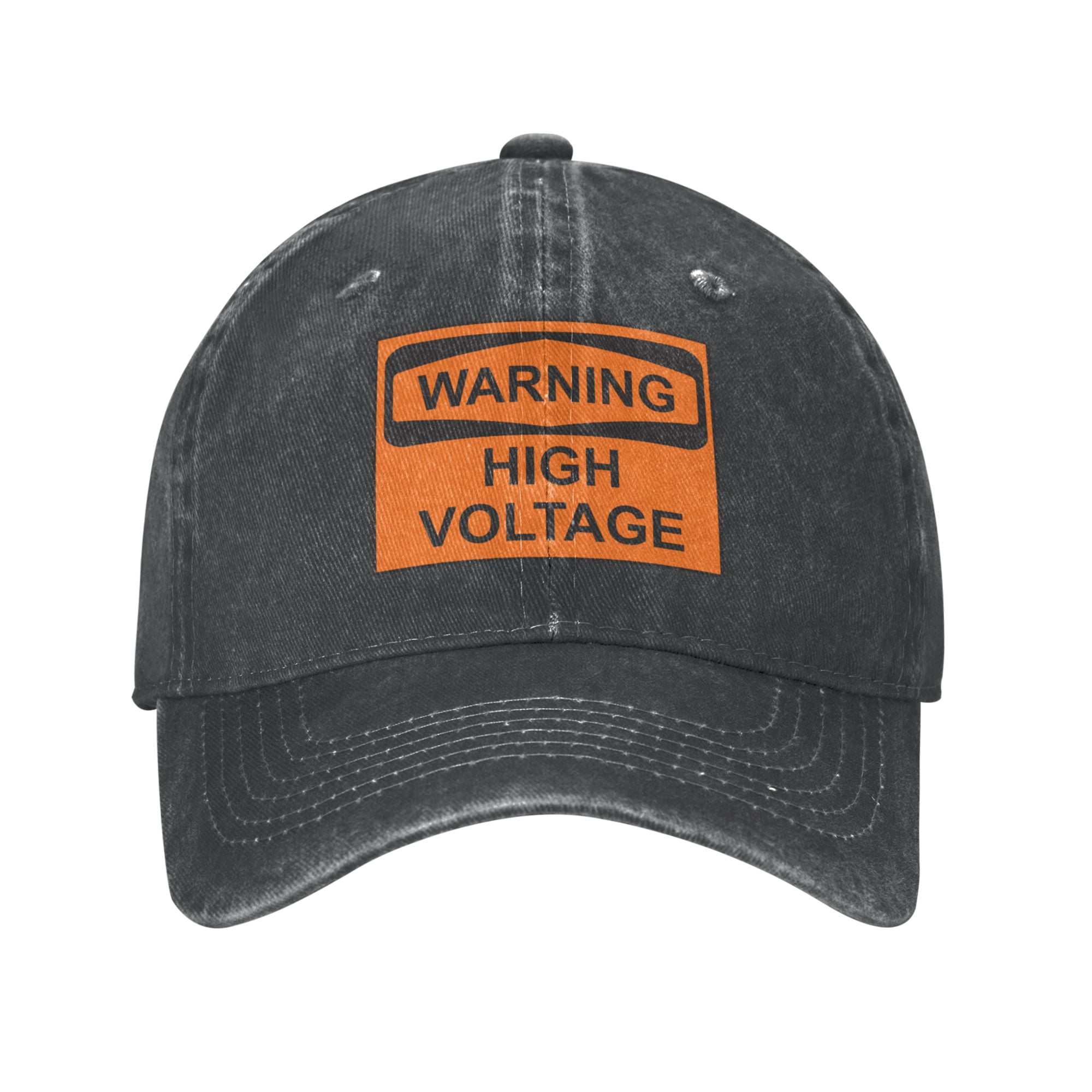 DouZhe Adjustable Washed Cotton Baseball Cap - High Voltage Warning ...