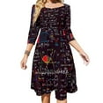 Colorful Math Formulas Evening Party Dresses Midi Sexy Dress Female ...