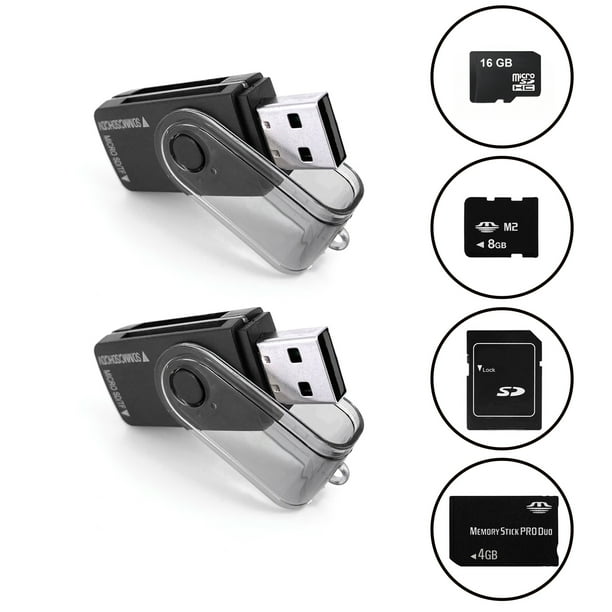 2 Acuvar USB 2.0 SD, MS Pro, MMC, SDHC, MicroSD, DV Card Readers ...