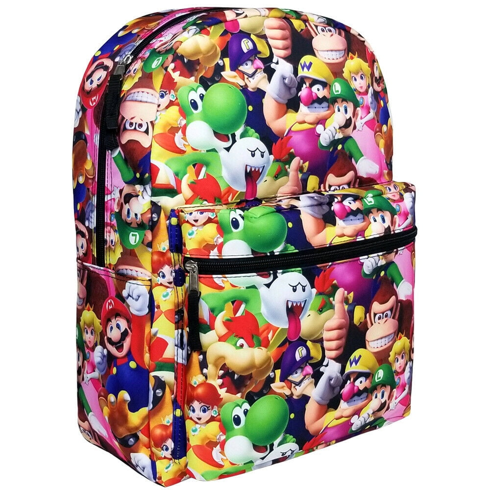 Licensed - Licensed Super Mario Bros 3D All-Over Print Large Backpack ...