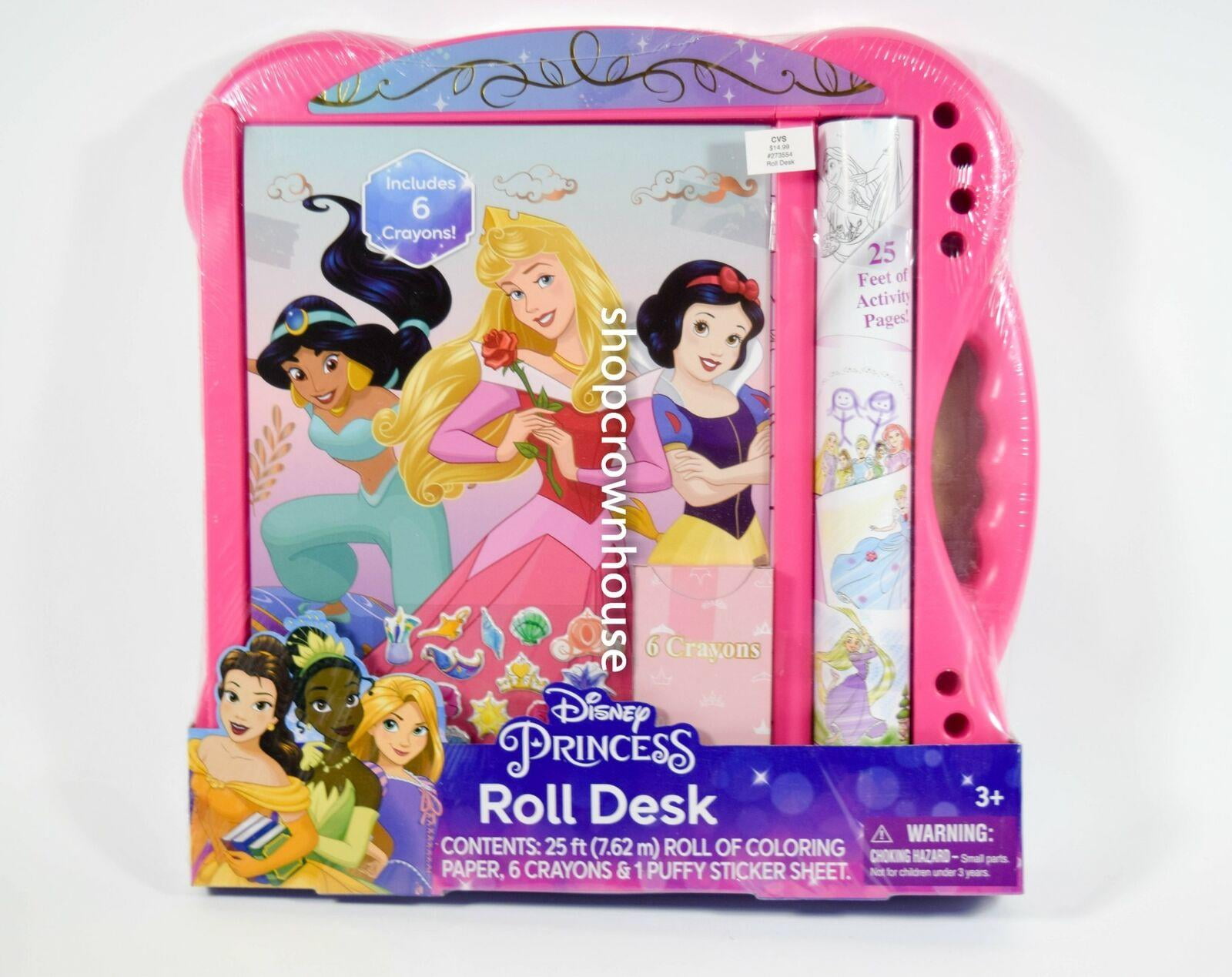 Disney Princess Roll Desk Art Kit Snow White Jasmine Belle Sleeping ...