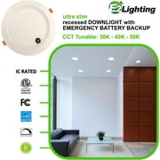 E2Lighting LED Downlight 6 Inch | 16W Dimmable w/ 90 Min Emergency ...