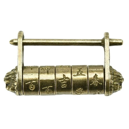 Retro Chinese Padlock Alloy Small Password Lock , No Keys for Suitcase ...