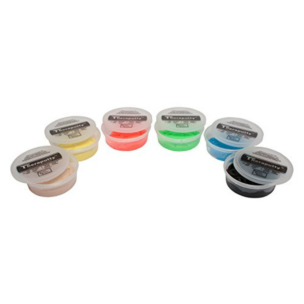 Theraputty Resistive Exercise Putty - Set of 6 resistances - 4 oz ...