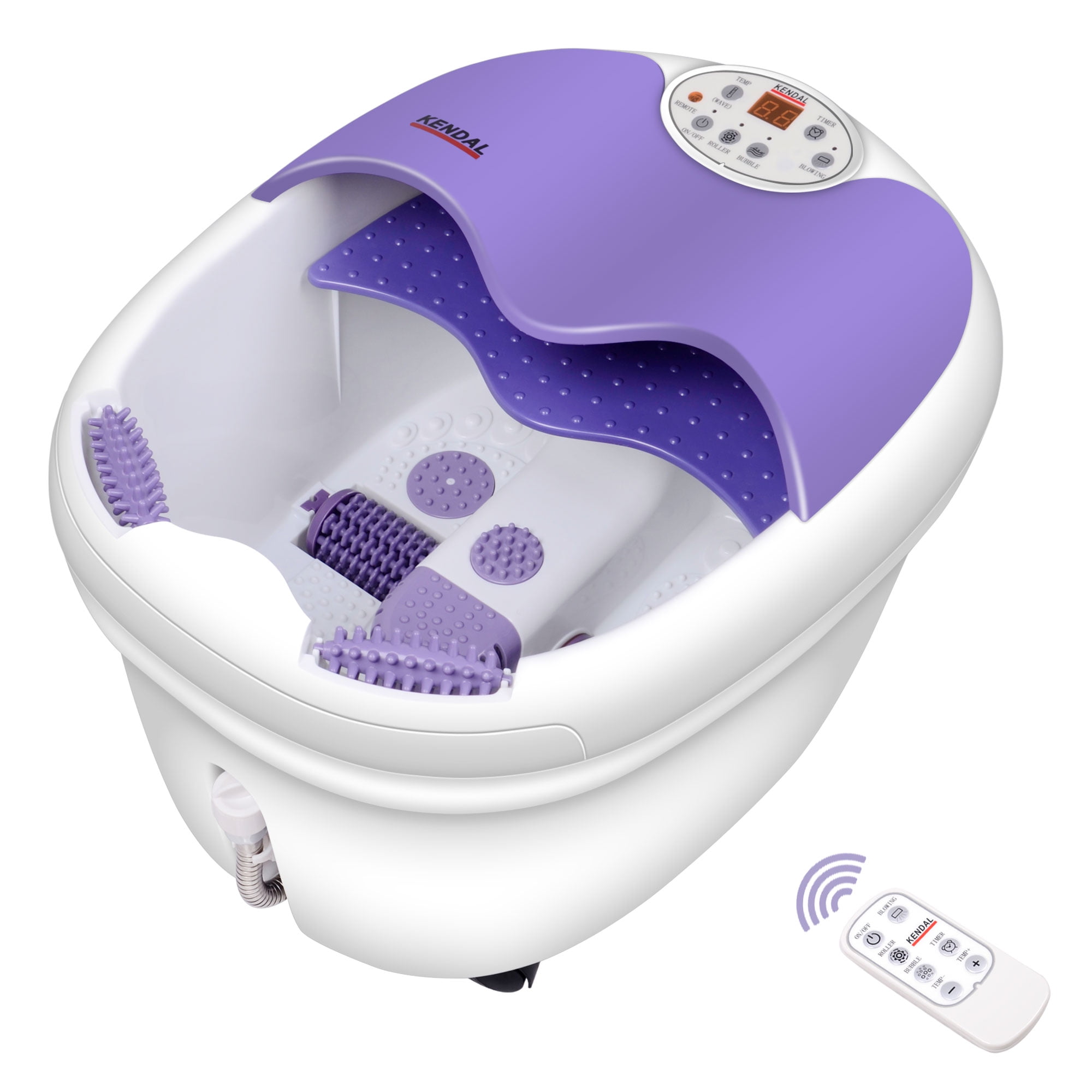 Kendal Foot Spa Bath Massager W Motorized Rolling Massage Heat Wave