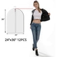 12 Pack Shirt Garment Bags (24x36") - Dustproof Short Suit Covers ...