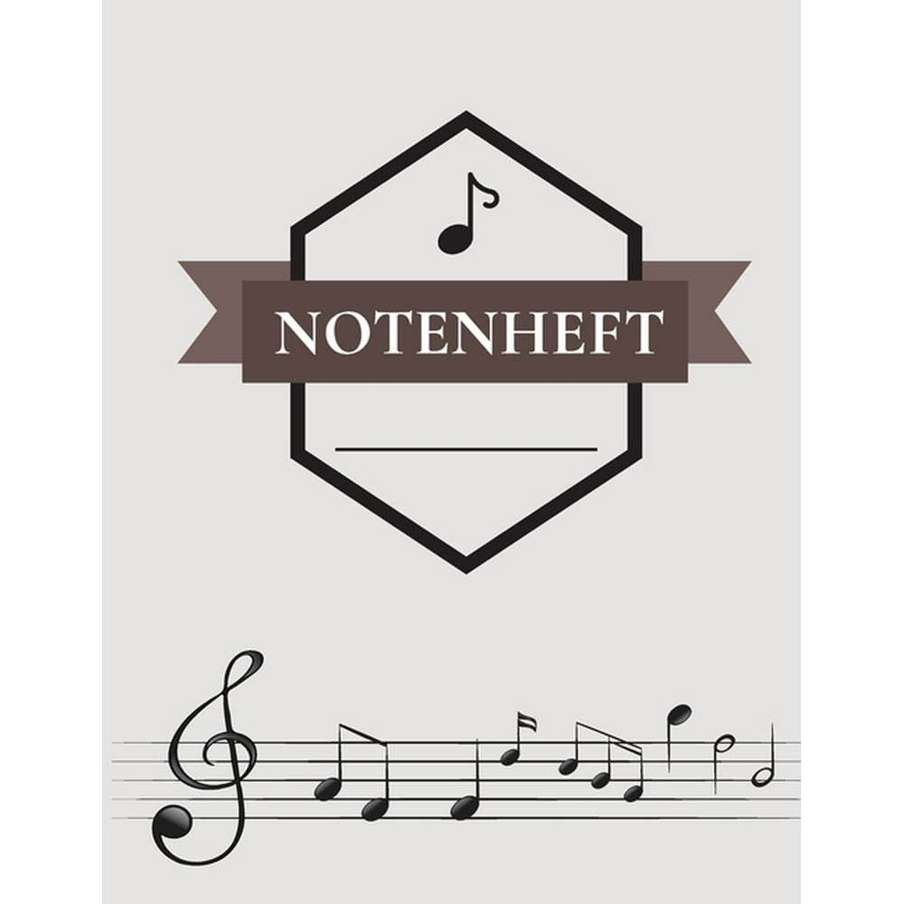 Notenheft: Notenbuch mit 96 Blanko Seiten - 12 Notensysteme pro Seite ...