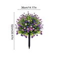 Artificial Flower Ball Topiary with Ground Stake, Faux Plastic Greenery ...