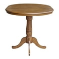 36" Round Top Counter Height Table with 12" Leaf - Pecan - Walmart.com