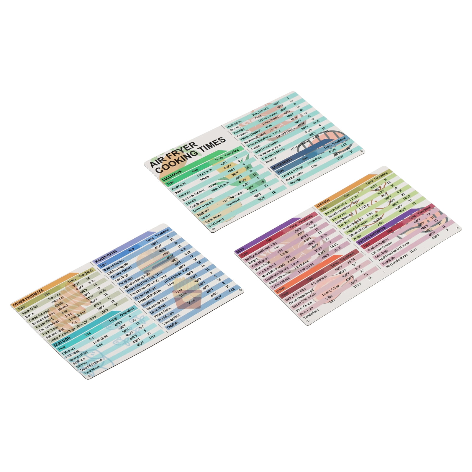 Uxcell White Air Fryer Magnetic Sheet Set Air Fryer Cooking Times Chart ...