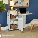 Best Choice Products Folding Table, Cement Gray, with Wheels, 3 Storage ...