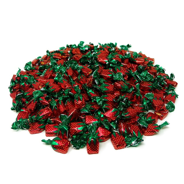 Strawberry Hard Candy Filled With Real Fruit Pulp - 3 lbs - Strawberry ...