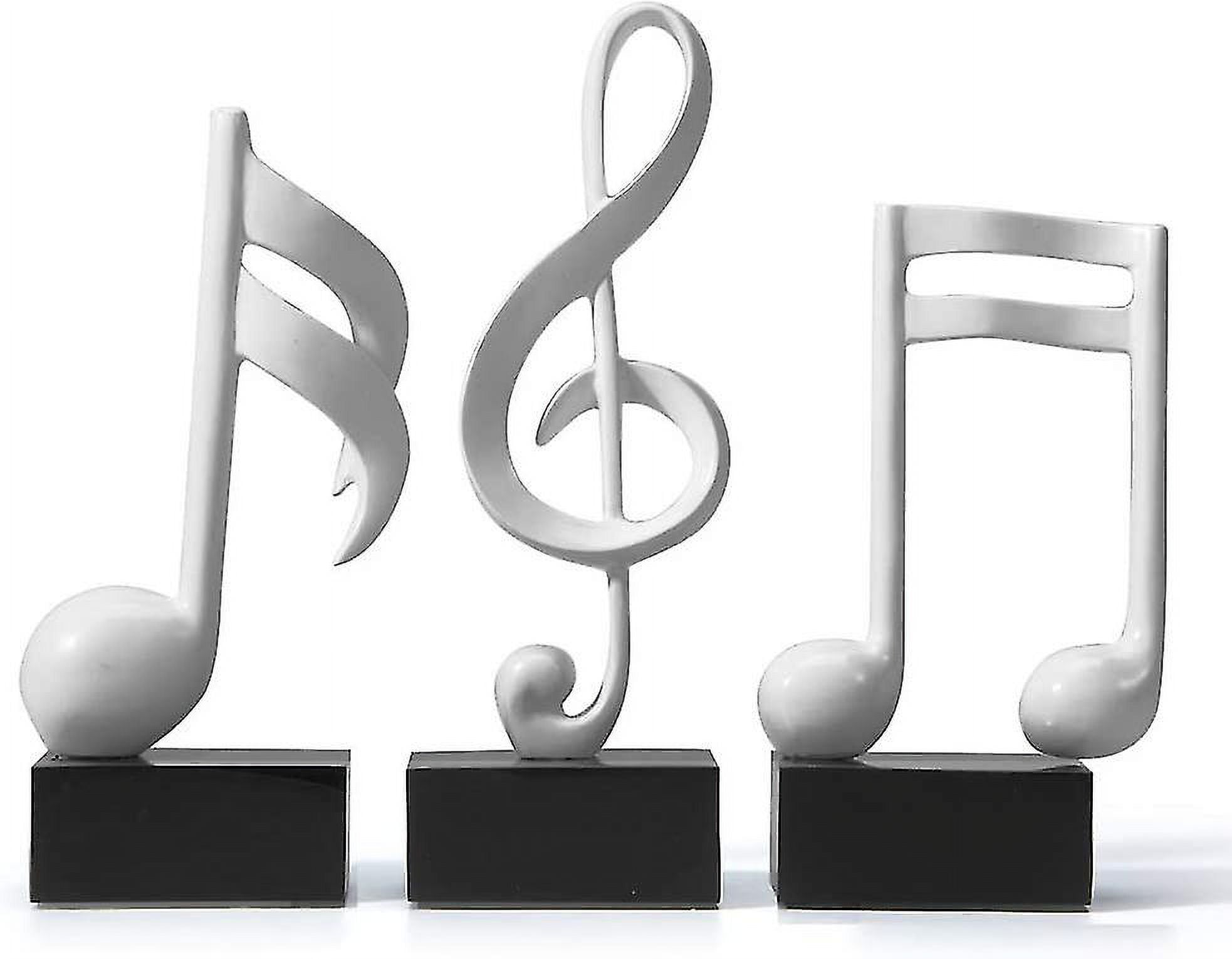 3 piezas figuras musicales escultura músico decoración nota musical ...